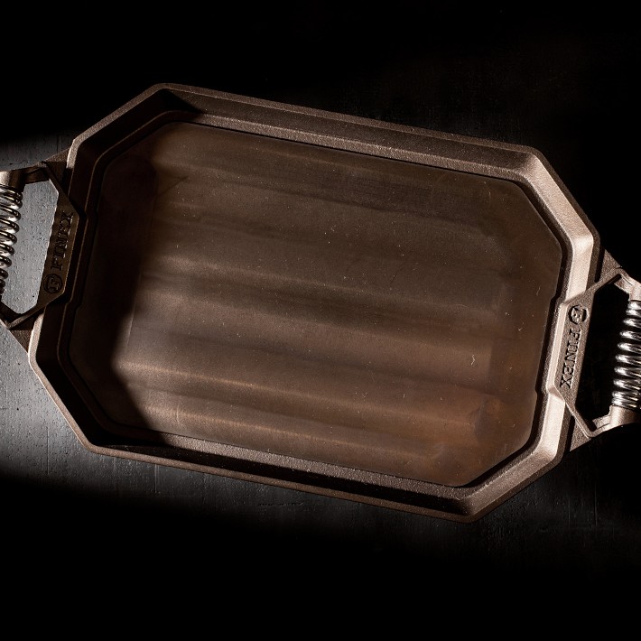 FINEX Seasoned Cast Iron Double Burner Griddle | Williams Sonoma