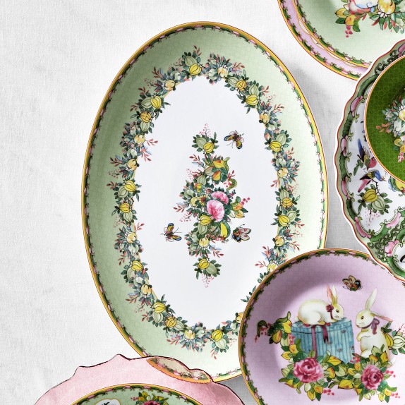 Famille Rose Oval Serving Platter | Williams Sonoma
