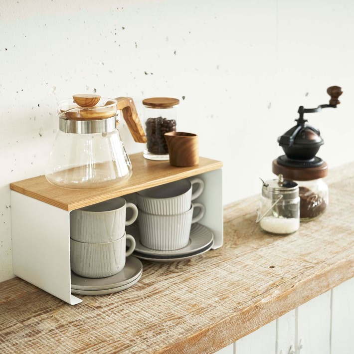 Tosca Wood Top Stackable Kitchen Rack | Cabinet Storage | Williams Sonoma