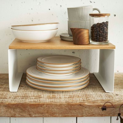 Tosca Wood Top Stackable Kitchen Rack | Cabinet Storage | Williams Sonoma