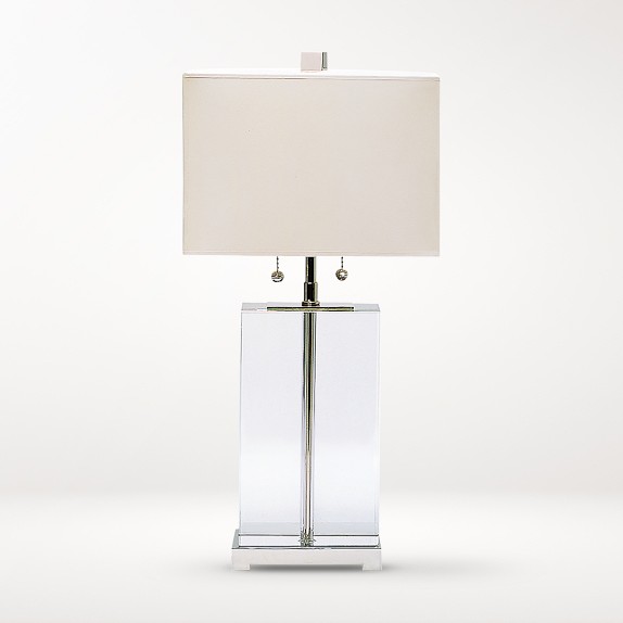 Crystal Tall Block Table Lamp | Williams Sonoma