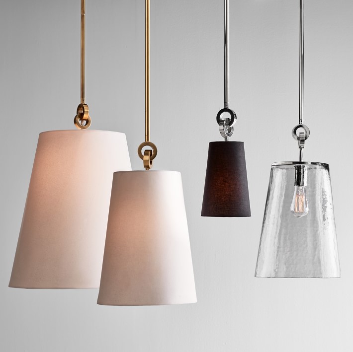 Chain Link Pendant, White Linen | Williams Sonoma