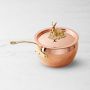 Ruffoni Historia Hammered Copper Saucepan with Stag Knob - 3-Qt ...