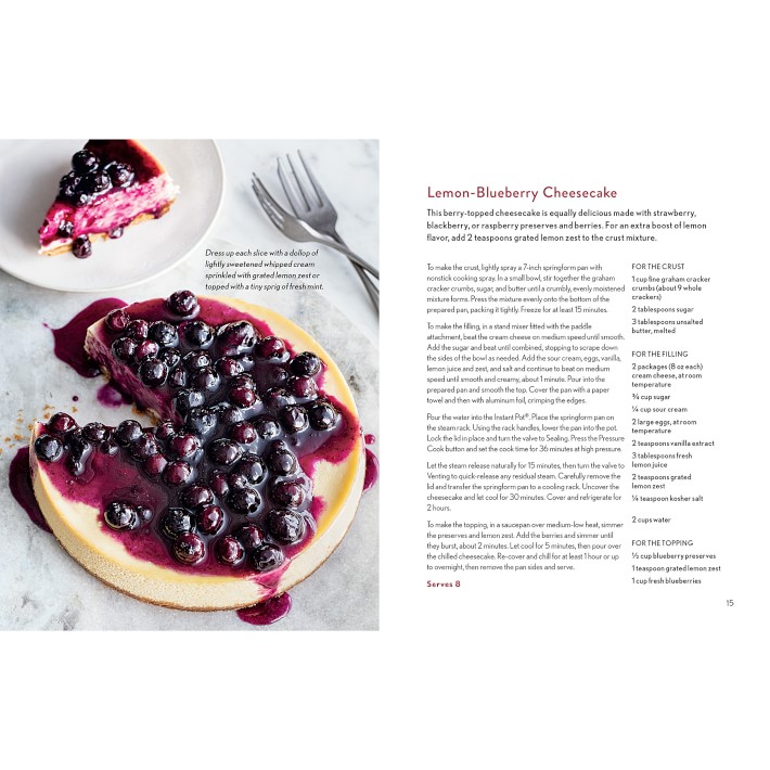 Williams Sonoma Test Kitchen Instant Pot Desserts Cookbook Williams