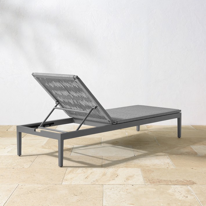 Pasadena Outdoor Metal and Rope Chaise | Williams Sonoma