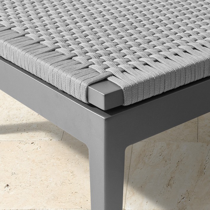 Pasadena Outdoor Metal and Rope Chaise | Williams Sonoma