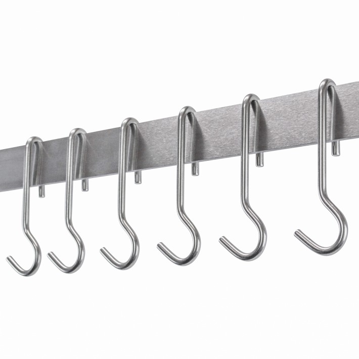 Hammered Steel Angled Enclume Pot Hook | Pot Rack Accessories ...