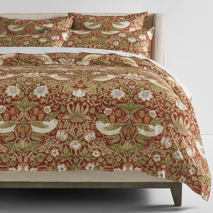 Williams Sonoma Home x Morris & Co. Strawberry Thief Duvet & Shams ...