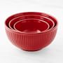 White Ribbed Ceramic Mixing Bowls - Set of 3 | Williams Sonoma