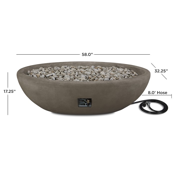 Banff Oval Fire Bowl | Williams Sonoma