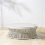Pasadena Outdoor Fiberstone and Rope Round Coffee Table | Williams Sonoma