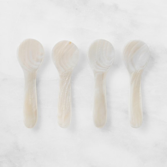 Caviar Shell Spoons, Set of 4 | Williams Sonoma