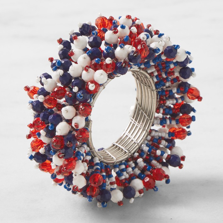 Fourth of July Napkin Rings, Set of 4 | Williams Sonoma
