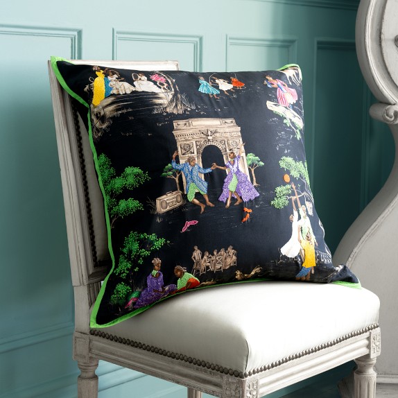 Williams Sonoma Home x Sheila Bridges Harlem Toile Print & Embroidered ...