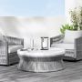 Pasadena Outdoor Fiberstone and Rope Round Coffee Table | Williams Sonoma