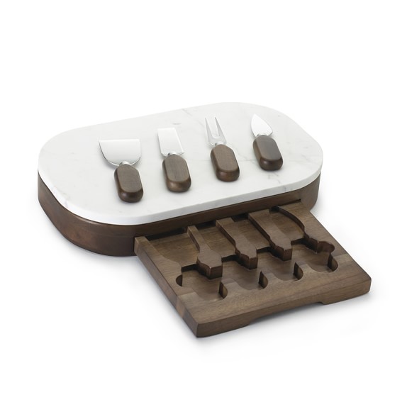 Marble Cheese Board Set with Knives | Williams Sonoma