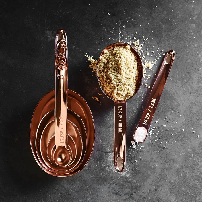 Williams Sonoma Copper Nesting Measuring Cups & Spoons | Williams Sonoma