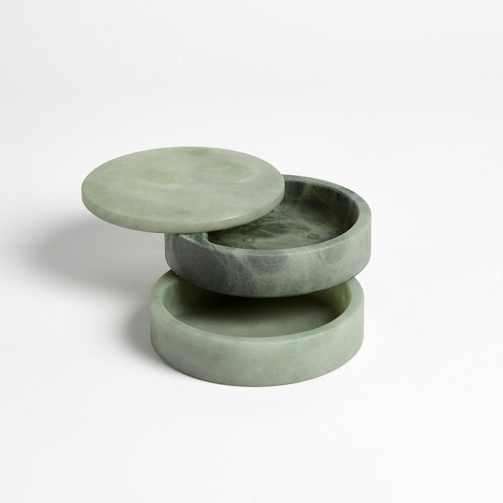 Alabaster Swivel Box | Williams Sonoma