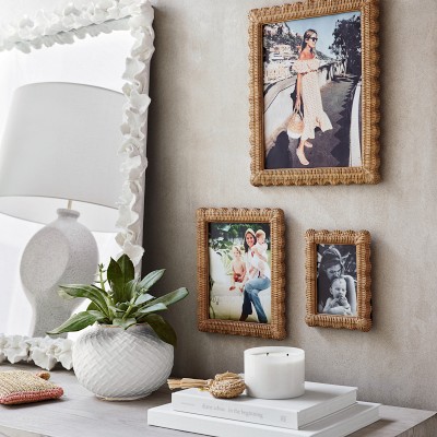 AERIN Wicker Scalloped Gallery Wall Frame | Williams Sonoma