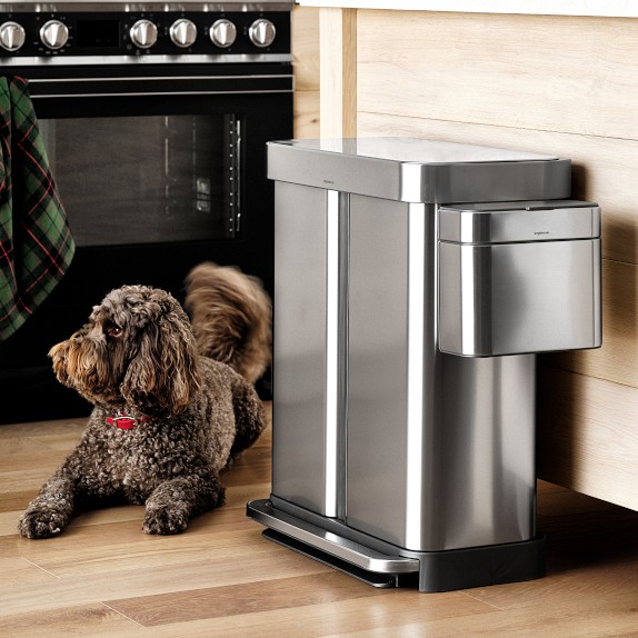 simplehuman Dual Compartment Step Trash Can with Liner Pocket - 58L ...