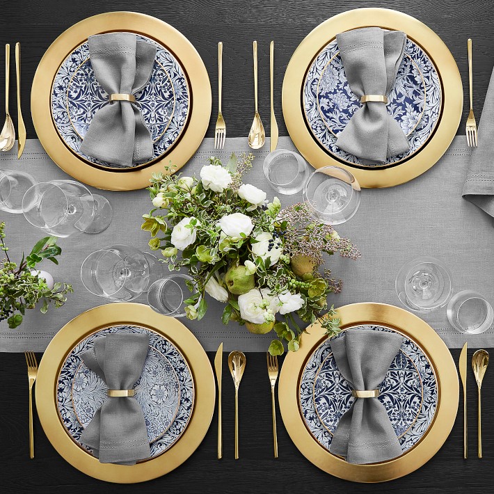 Linen Double Hemstitch Table Runner | Williams Sonoma