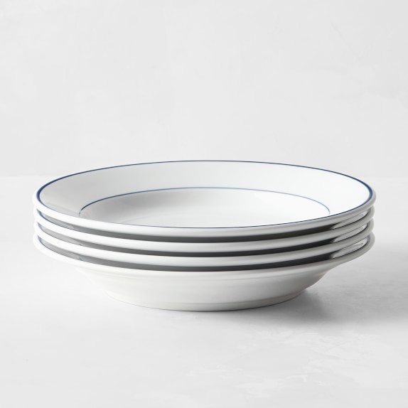 Apilco Tradition Blue-Banded Porcelain Soup Plates | Williams Sonoma