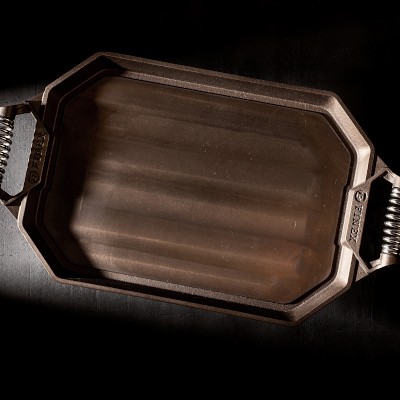 FINEX Seasoned Cast Iron Double Burner Griddle | Williams Sonoma