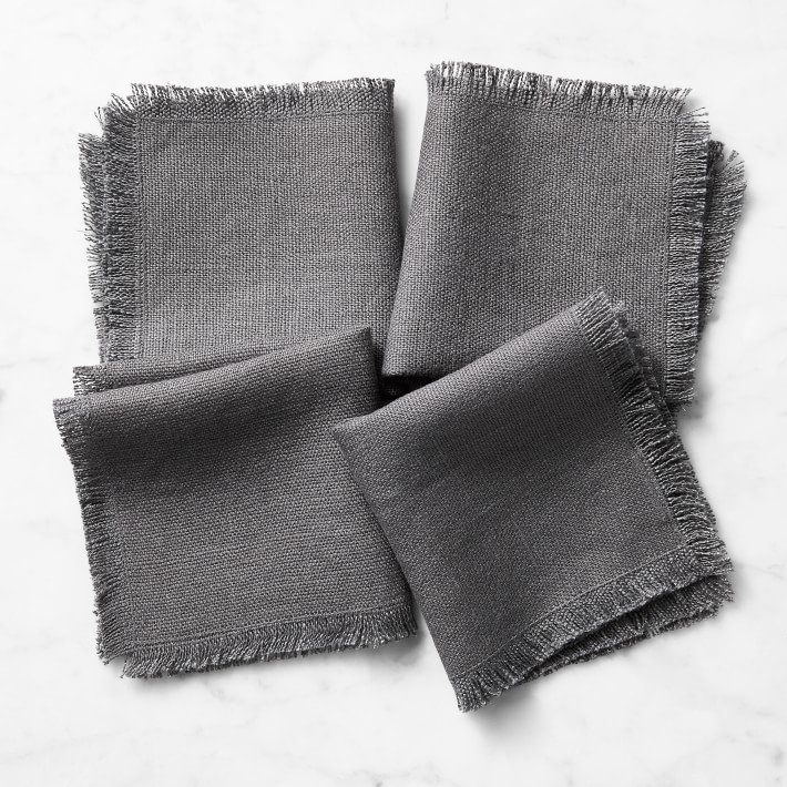 Fringed Cocktail Napkins, Set of 4 | Williams Sonoma