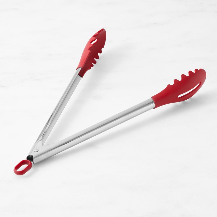 Williams Sonoma Stainless-Steel Silicone Pasta Tongs | Williams Sonoma