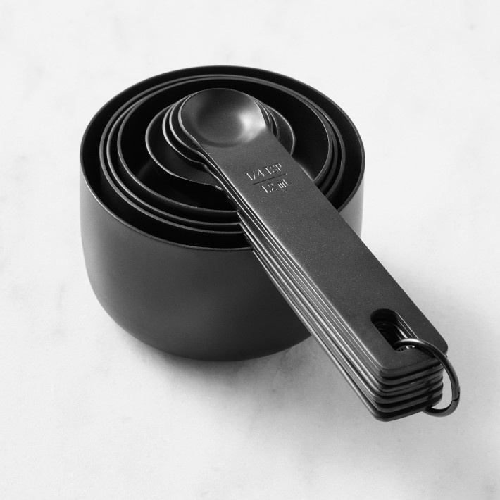 Williams Sonoma Matte Black Measuring Cups and Spoons Set | Williams Sonoma