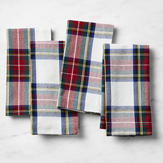Stewart Plaid Napkins, Set of 4 | Williams Sonoma