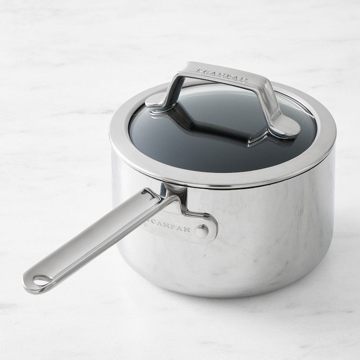 SCANPAN® TSS+ Stainless-Steel Nonstick Saucepan | Williams Sonoma