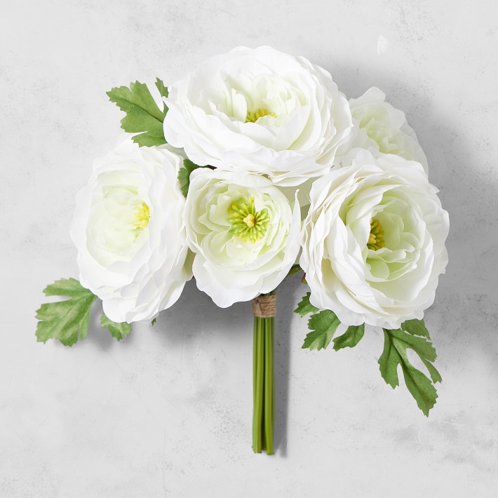 Faux Ranunculus Floral Bundle | Williams Sonoma