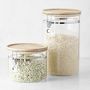 Hold Everything Stackable Glass Canister with Clamp | Williams Sonoma