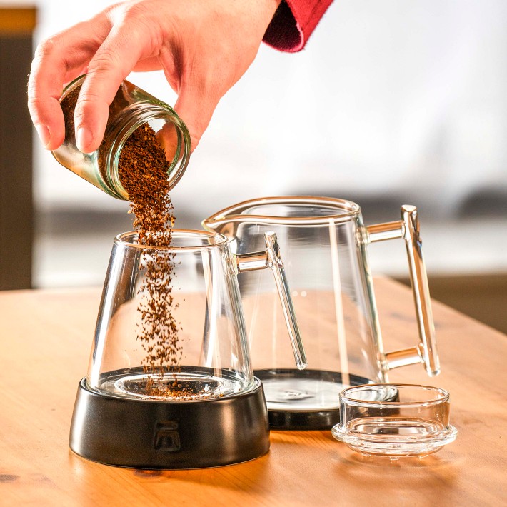 Pure Over Glass Pour Over Coffee Brew Kit XL Black | Williams Sonoma