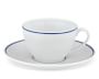 Apilco Tradition Blue-Banded Porcelain Tea Cups & Saucers | Tea Cup Set ...