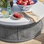 Pasadena Outdoor Fiberstone and Rope Round Coffee Table | Williams Sonoma