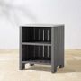 Larnaca Slate Grey Metal Kitchen Convertible Refrigerator Cabinet ...