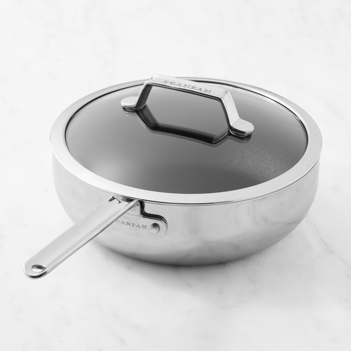 SCANPAN® TSS+ Stainless-Steel Nonstick Essential Sauté Pan, 4-Qt ...