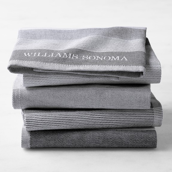 Williams Sonoma Logo Stripe Towels, Set of 4 | Williams Sonoma