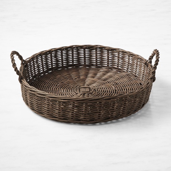 Dark Woven Tray | Williams Sonoma