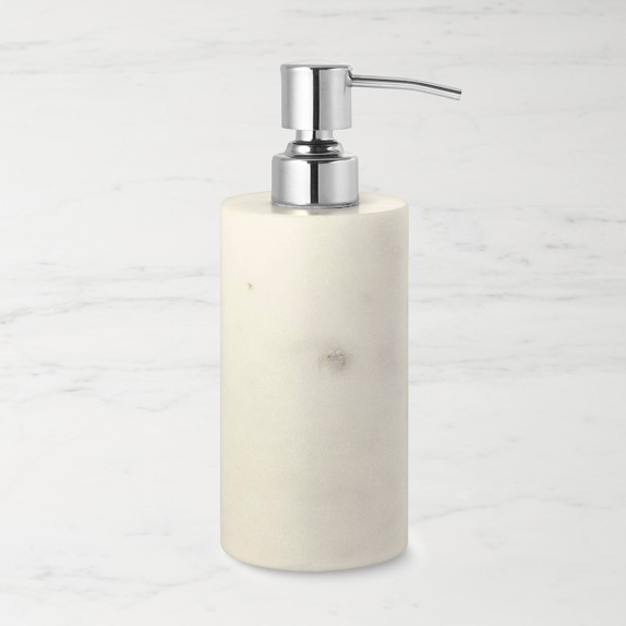 White Marble Soap Dispenser | Williams Sonoma