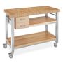 John Boos End-Grain Butcher Block Kitchen Cart - 48" | Williams Sonoma