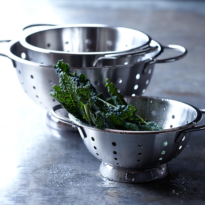 Open Kitchen by Williams Sonoma Stainless-Steel Colanders - Set of 3 ...