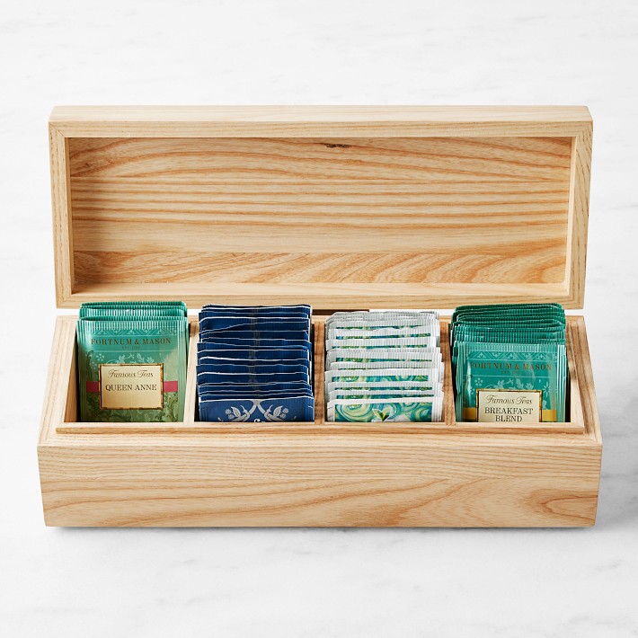 Hold Everything Stackable Tea Box, Ashwood | Williams Sonoma