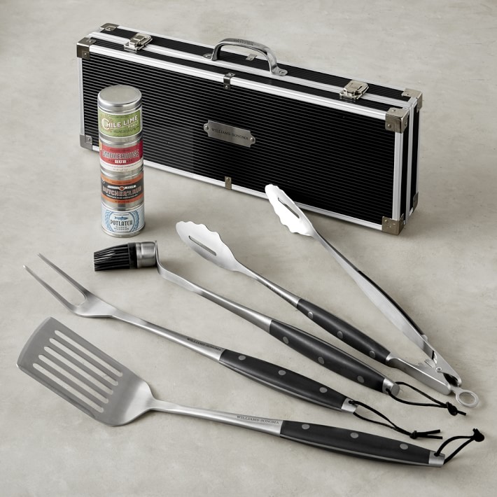BBQ Set in Black Box with Mini Rub | Grill Tools | Williams Sonoma
