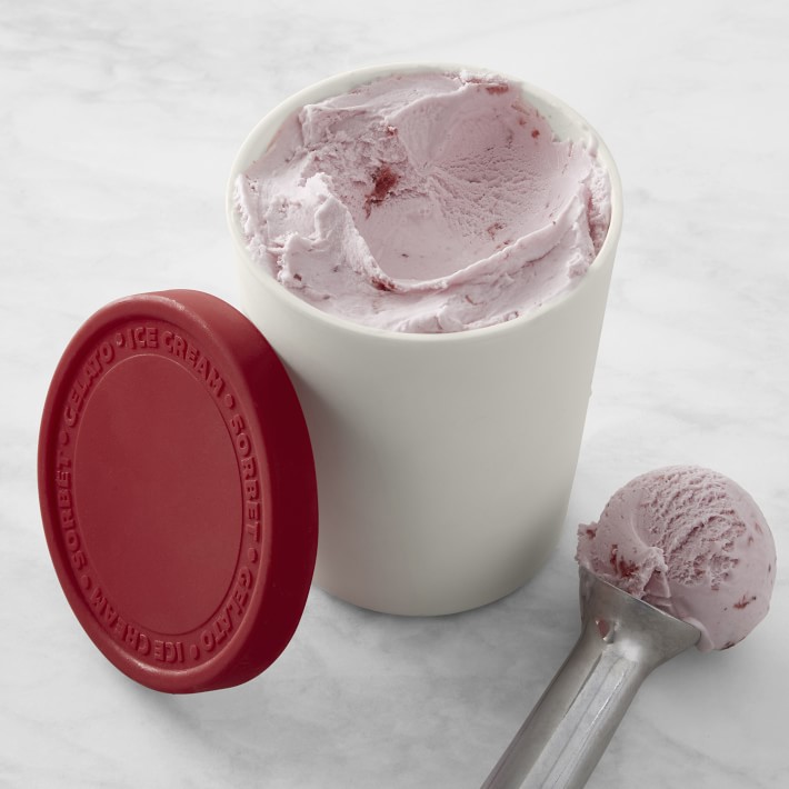 Ice Cream Storage Tub - 1-Qt. - Red | Williams Sonoma