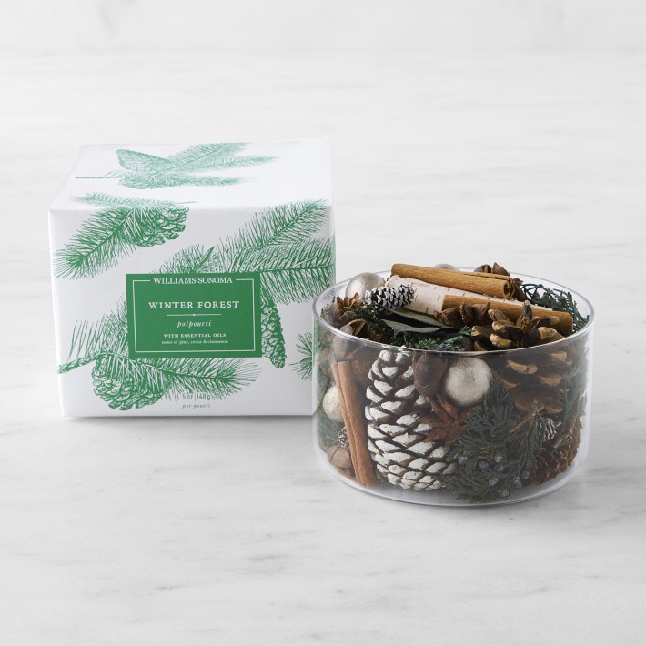 Williams Sonoma Winter Forest Glass Potpourri | Williams Sonoma