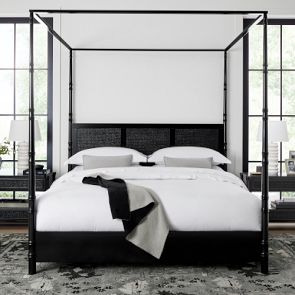 Black 4 poster queen bed store
