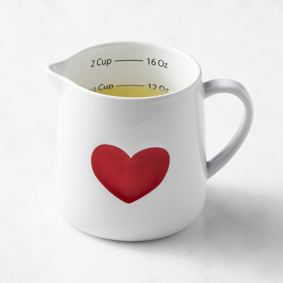 Williams Sonoma Ceramic Heart Liquid Measuring Cup | Williams Sonoma